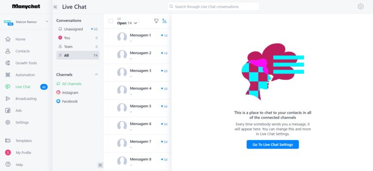 Manychat, o que é? A plataforma que está mudando o chatbot! - 🚀 Criação ...