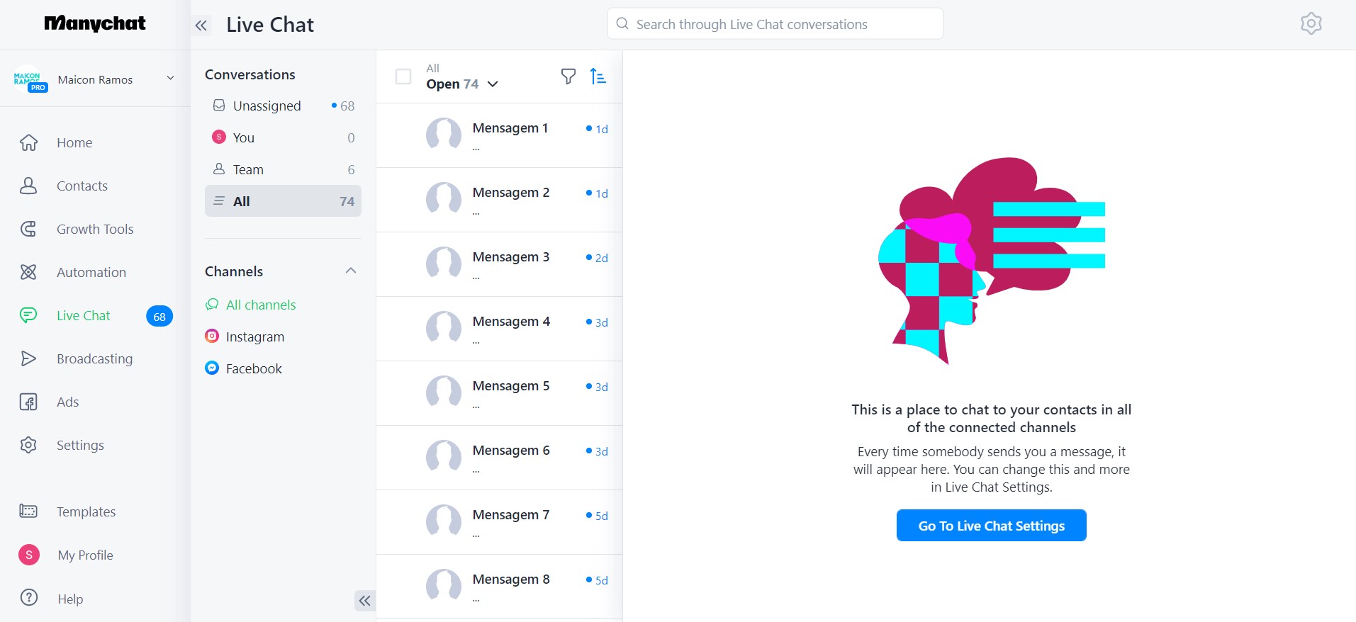 Manychat, o que é? A plataforma que está mudando o chatbot! - 🚀 Criação ...